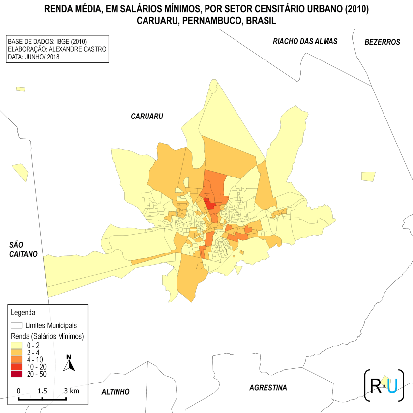 Projeto Mapas do Nordeste, Parte 4: Renda – Rede Urbana