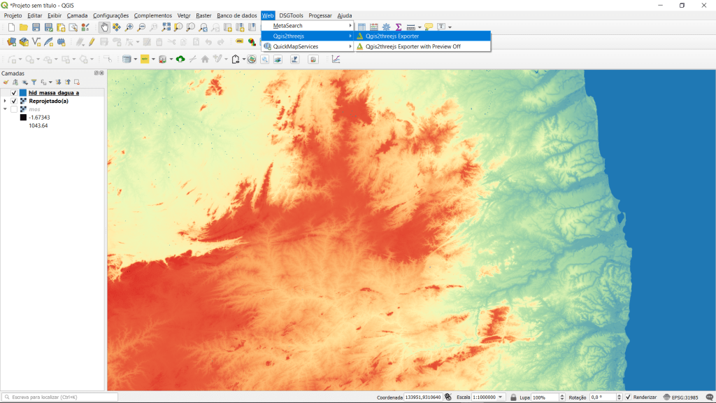 QGIS 3.4: Modelos 3D com o Plugin Qgis2threejs – Rede Urbana