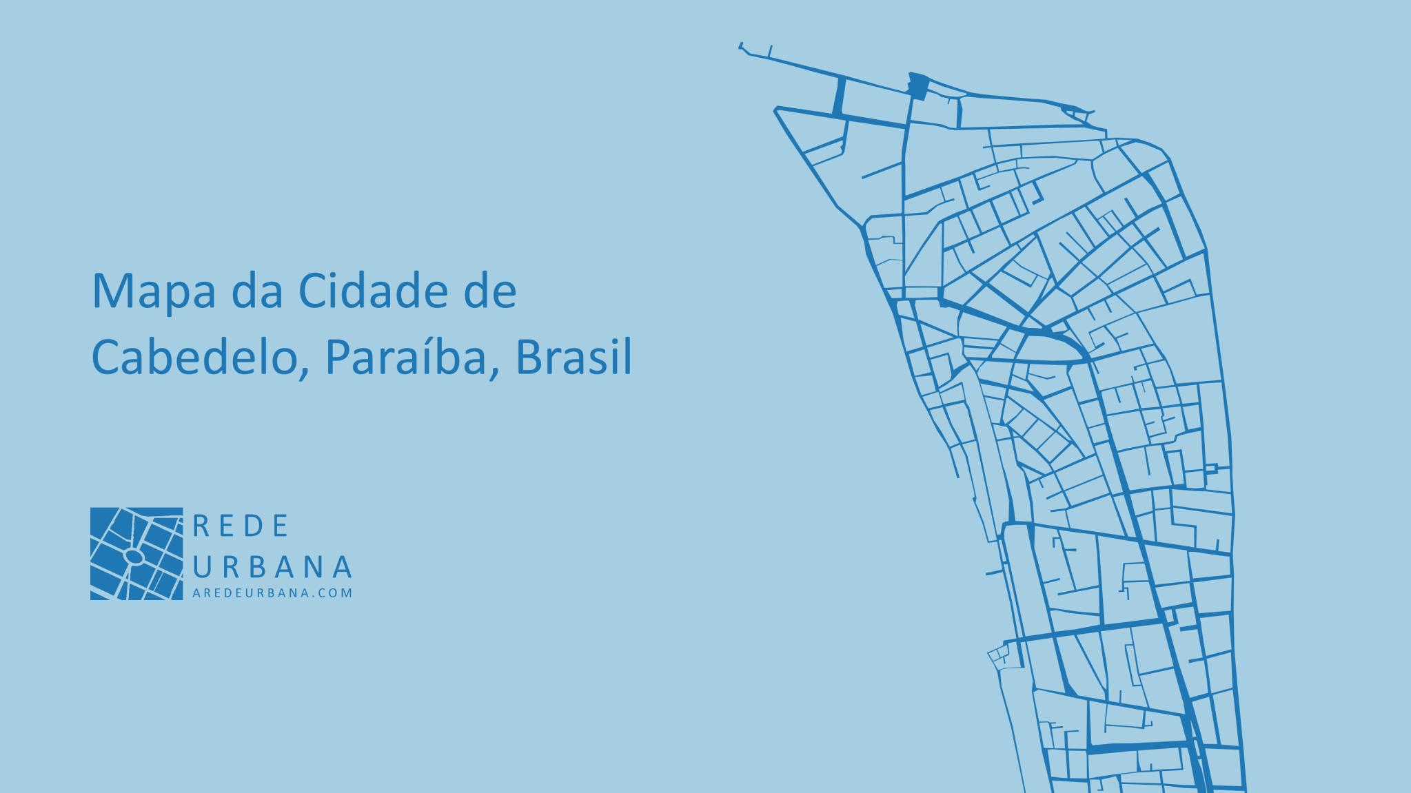 Mapa da Cidade de Cabedelo, Paraíba, Brasil